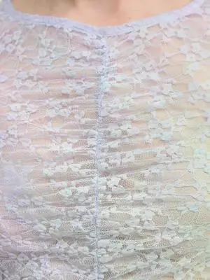 Sisley Ruched Lace Top