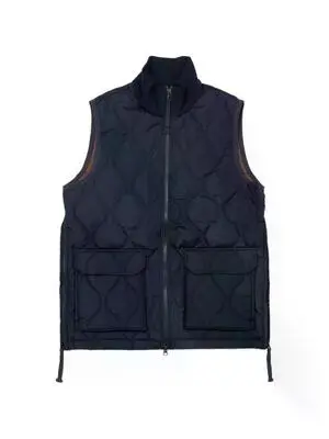 Taion Quilted High-neck Gilet - Blue