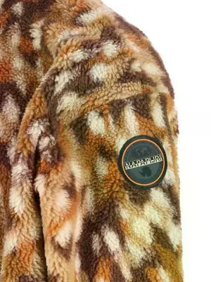 NAPAPIJRI Fleece-texture Zip-up Jacket - Brown