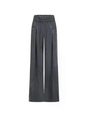 OUDE WAAG Washed Drawstring Wide-leg Trousers