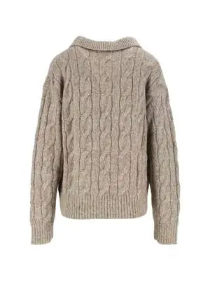 ELEH Cable-knit Sequin-embellished Sweater