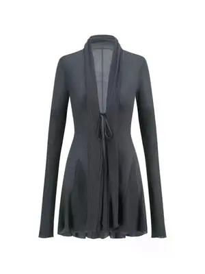 OUDE WAAG Fishtail-hem Knit Cardigan - Grey