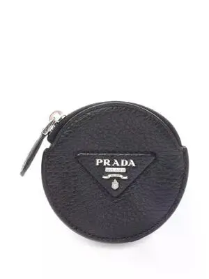 Prada 2010s Vit.daino Round-shape Coin Purse - Black