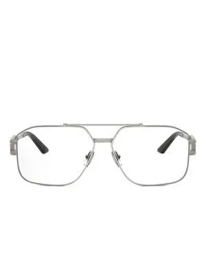 Versace Metal-frame Pilot-frame Glasses - Silver