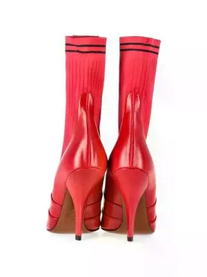 Fendi Rockoko Stretch-knit Ankle Boots