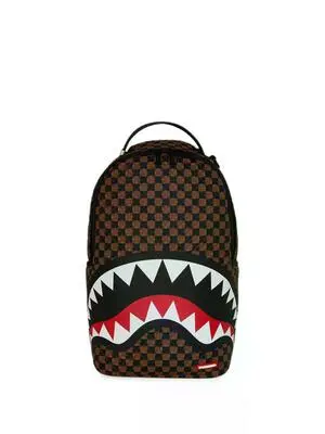 SPRAYGROUND Sharks In Paris Checkered Backpack - Brown