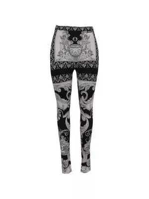 Versace Barocco-print Leggings - Black