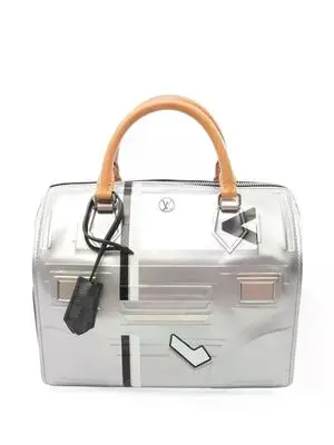 LOUIS VUITTON 2017 Speedy 25 Space Collection Tote Bag - Silver