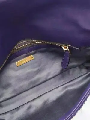 Miu Miu Nappa Crystal Matelassé Clutch Bag - Purple