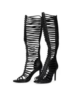 NIIHAI Lock Up Open-toe Heeled Sandals