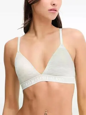 Polo Ralph Lauren Logo-underband Triangle Bra - Grey