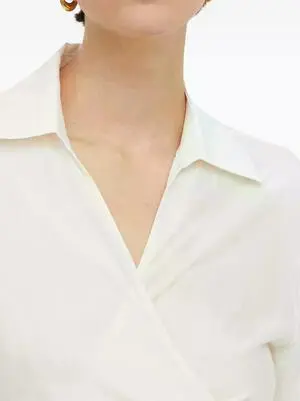 Sisley Wrap-style Long-sleeve Blouse