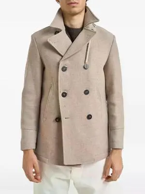 CAMPLIN Double-breasted Pea Coat - Neutrals