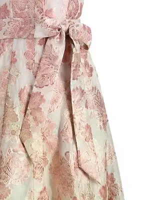 Alice + Olivia Henrietta Floral-jacquard Puff-sleeve Maxi Dress - Pink