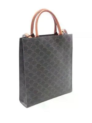 Celine Small Triomphe Coated Canvas Vertical Cabas Tote Satchel