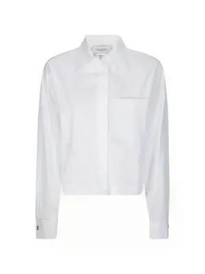 Sportmax Cropped Tailored Shirt - White