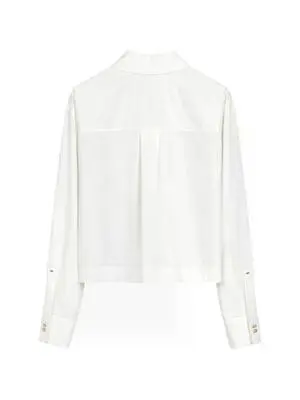 Sportmax Cropped Tailored Shirt - White
