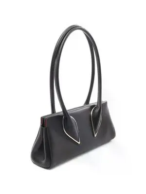 CHRISTIAN LOUBOUTIN Venus Leather Shoulder Bag - Black