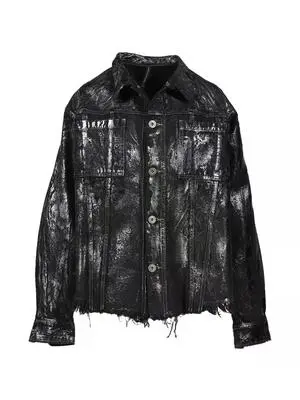 LATUI ATELIER Faded-effect Raw-cut Shirt