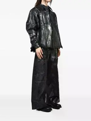 LATUI ATELIER Faded-effect Raw-cut Shirt