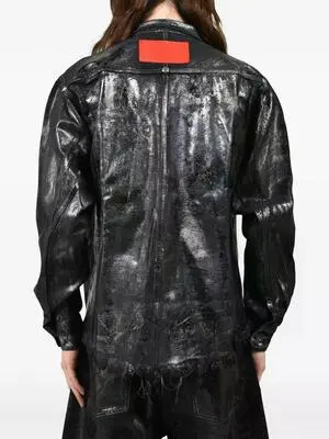 LATUI ATELIER Faded-effect Raw-cut Shirt