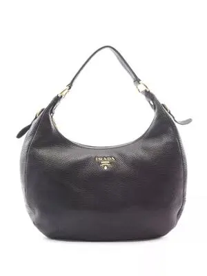 Prada 2010s Vit. Daino Shoulder Bag - Black