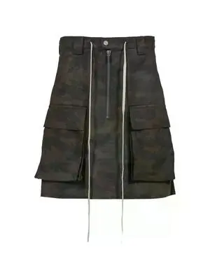 ARNODEFRANCE Camouflage Print Skirt - Green