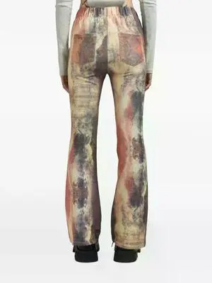 VIVAMUS Earth Tie-dye Flared Trousers