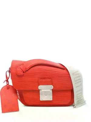 LOUIS VUITTON Louis Vuitton Distorted Epi Monceau Shoulder Bag Red