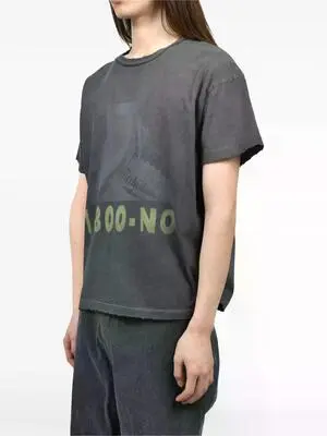 NO BISHOP NO KING 1-800-no Graphic-print Washed T-shirt