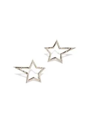 JAREDJAMIN Small Shooting Star Dust Post Earrings - Silver