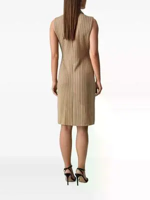 Dkny Pinstripe Twist-detail Mini Dress