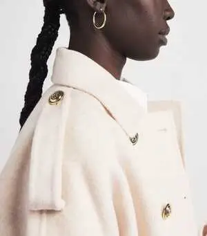 Maje Wool-blend Double-face Belted Jacket