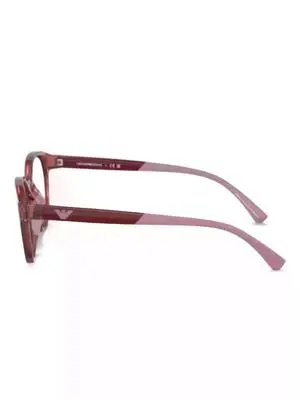 Emporio Armani Round-frame Glasses - Red