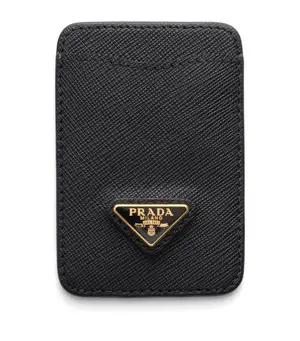 Prada Saffiano Leather Card Holder - Black