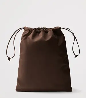 Prada Re-nylon Drawstring Pouch - Brown