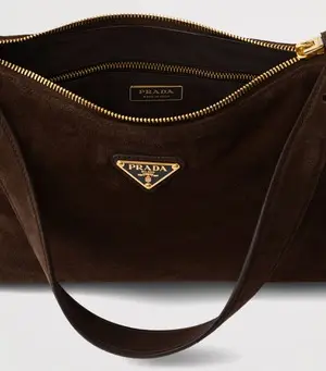 Prada Suede Aimée Shoulder Bag