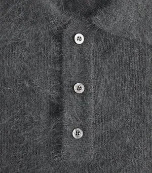 SYSTEM Wool Long-sleeve Polo Shirt