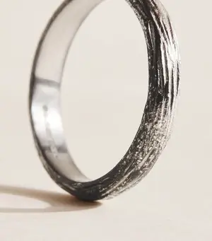 BLEUE BURNHAM Sterling Oak Band Ring