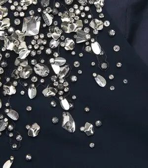 Jenny Packham Embellished Quicksilver Maxi Dress