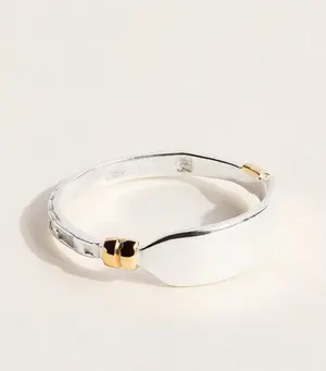 FYR Sterling And Yellow Gold Slim Plate Ring
