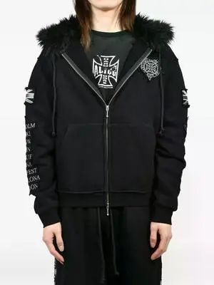 N.HOOLYWOOD Patched Zip-up Hoodie