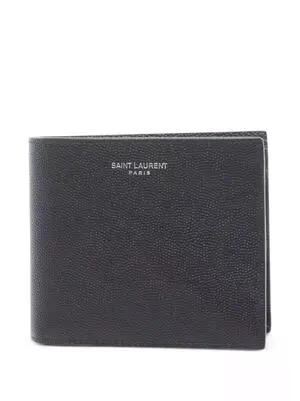 Saint Laurent 2020s Bi-fold Leather Wallet - Black