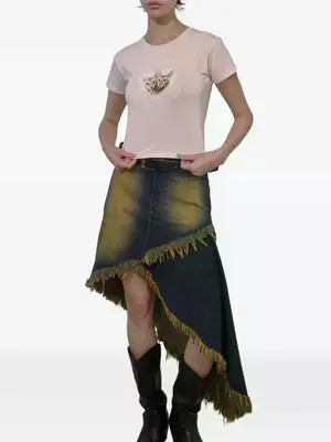 VIVAMUS Graphic-print Cropped T-shirt