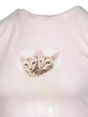 VIVAMUS Graphic-print Cropped T-shirt
