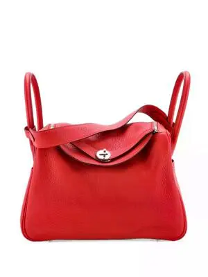 Hermès Lindy Bag Clemence 30 Shoulder Bag - Red