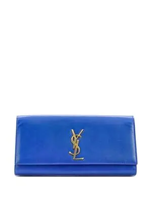 SAINT LAURENT Saint Laurent Leather Monogram Clutch Bag