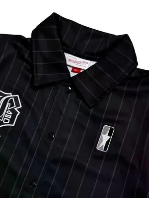 BREATH X Mitchell & Ness Pinstriped Logo-print Shirt