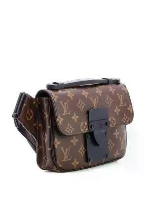 LOUIS VUITTON Macassar Monogram Canvas S Lock Sling Bag Belt Bag