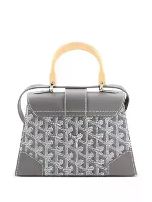 Goyard Structured Saigon Top Handle Bag Coated Canvas With Leather Mini Satchel